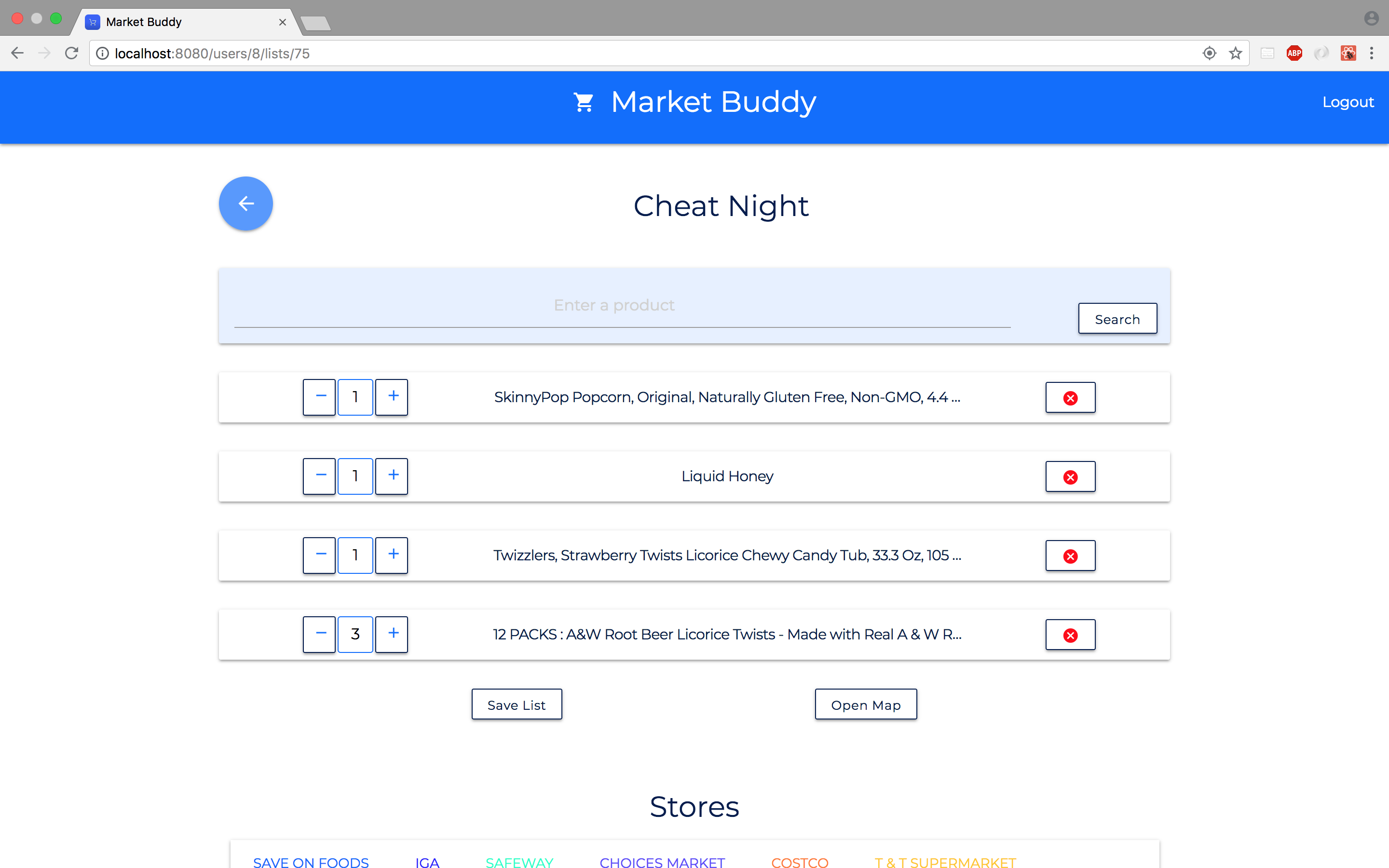 Market Buddy - My Homepage